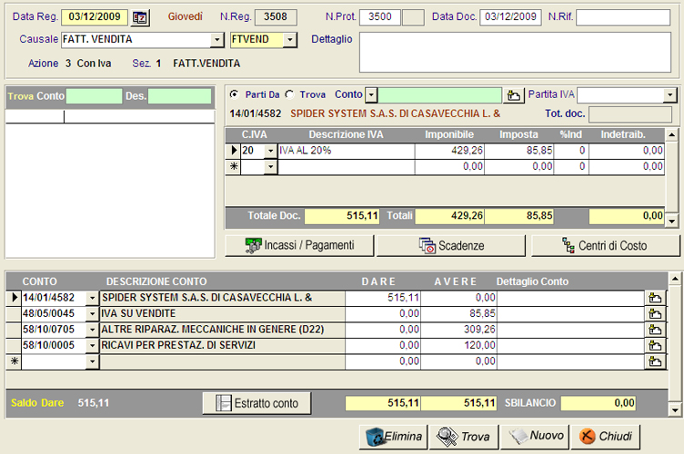 SPIDER SYSTEM - Gestionale fatturazione, contabilit? partita doppia ...